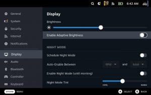 How to Toggle Adaptive Brightness on the Steam Deck (Off/On)